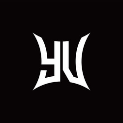 Yv monogram logo with modern shield style design Vector Image