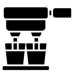 Double shot coffee icon coffee shop related Vector Image