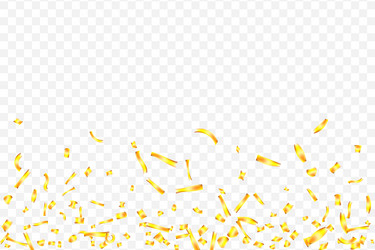 Golden confetti on transparent background Vector Image