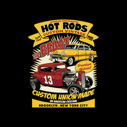 Hot rod 10 Royalty Free Vector Image - VectorStock