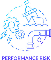 Performance risk concept icon Royalty Free Vector Image