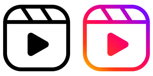 Set of instagram reels icons Royalty Free Vector Image