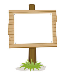 Wood sign Royalty Free Vector Image - VectorStock