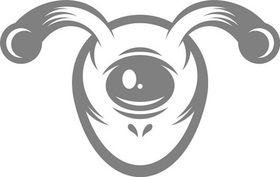 Alien logo design template Royalty Free Vector Image