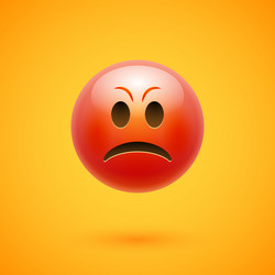 Angry mad emoji emoticon social media smiley Vector Image