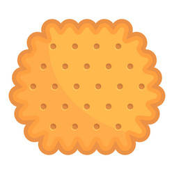 Square cracker icon cartoon cookie food Royalty Free Vector