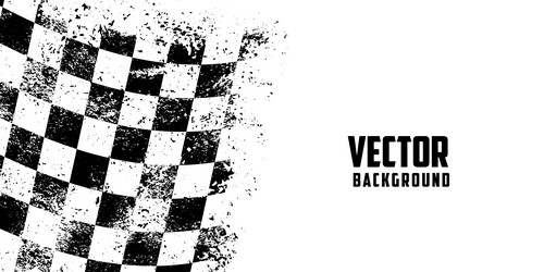 Formula 1 flag grunge background monochrome Vector Image