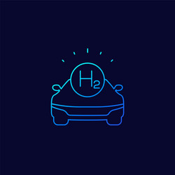 Hydrogen peroxide h2o2 line icon on white Vector Image