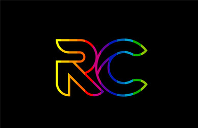 Rainbow color colored colorful alphabet letter r Vector Image