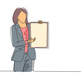 One single line drawing of young company founders Vector Image