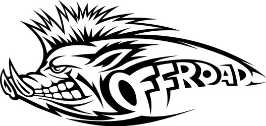 Wild boar footprint track pig Royalty Free Vector Image