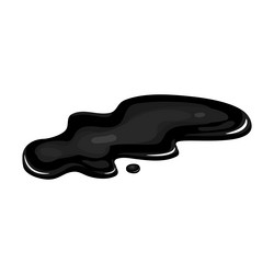 Oil puddle slick spill cartoon art isolated drop Vector Image