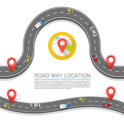 Road journey infographic trip directional map Vector Image