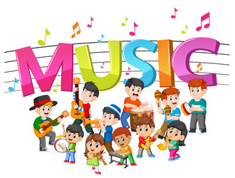 Little girl playing saxophone Royalty Free Vector Image