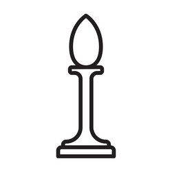 Chess game outline iconoutline Royalty Free Vector Image