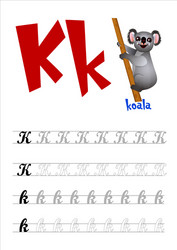 Design page layout english alphabet Royalty Free Vector