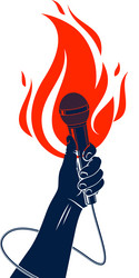 Microphone Burning Mic Vector Images (over 300)