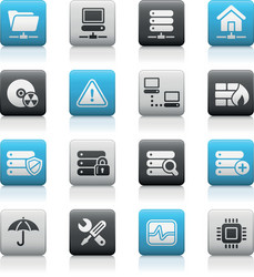 Network and server icons Royalty Free Vector Image