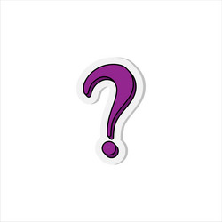 Question mark sticker Royalty Free Vector Image