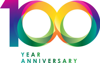 100 years anniversary template design Royalty Free Vector