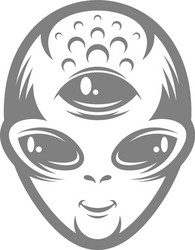 Alien logo design design template Royalty Free Vector Image