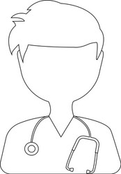 Medical outline symbol Royalty Free Vector Image
