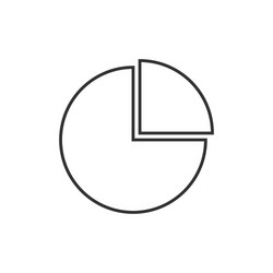 Circle divided in 6 segments isolated on white Vector Image