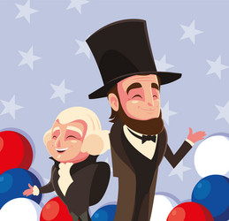 Cartoon presidents george washington Royalty Free Vector