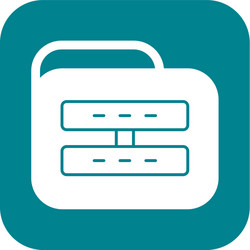 Server folder icon Royalty Free Vector Image - VectorStock