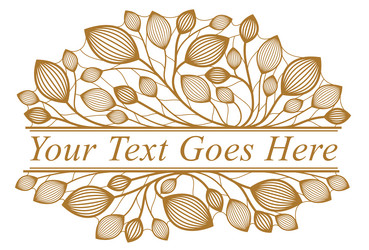 Beautiful linear floral design isolated on white Vector Image