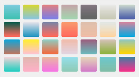 2020 color trend palette set gradients Royalty Free Vector