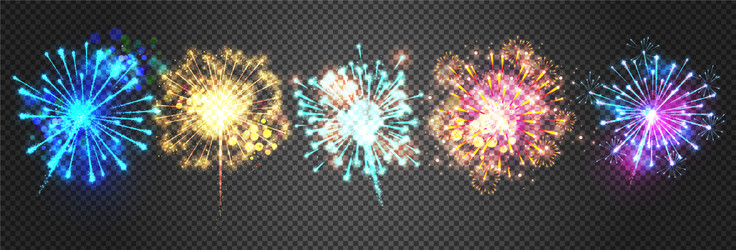 Fireworks sparkling background Royalty Free Vector Image