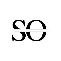 Initial letter so logo design template Royalty Free Vector