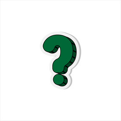 Question mark sticker Royalty Free Vector Image