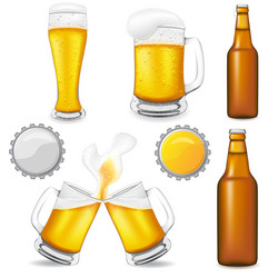 Beer set Royalty Free Vector Image - VectorStock