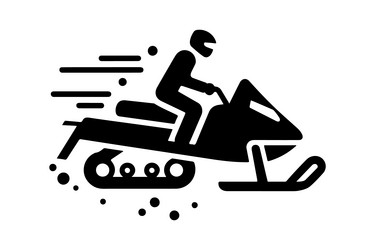 Download snowmobile silhouette for outdoor Vector Image
