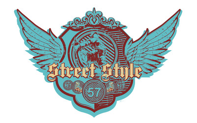 Urban label with skater Royalty Free Vector Image