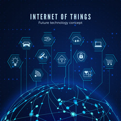 Internet of things iot Royalty Free Vector Image