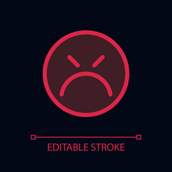 Mad emoticon pixel perfect rgb color ui icon Vector Image