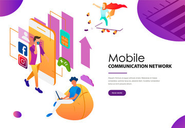 Highly productive multitasking people and mobile Vector Image