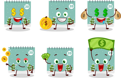20th december calendar cartoon character Vector Image