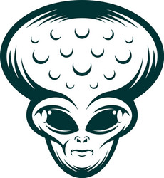 Alien logo design template Royalty Free Vector Image