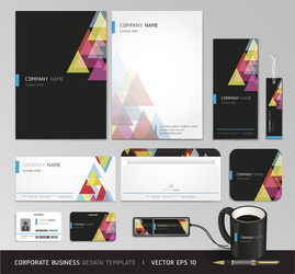 Corporate identity business set folder design Vector Image