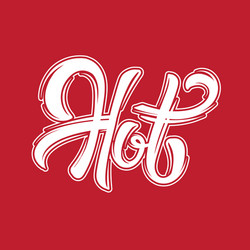 Hot handwritten lettering template for card Vector Image