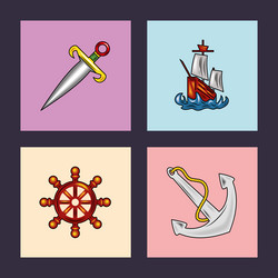 Flower tattoo old school Royalty Free Vector Image