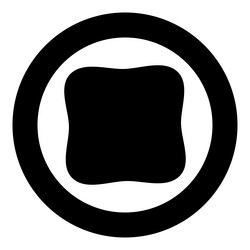 Square have rounded corners rectangle shape icon Vector Image