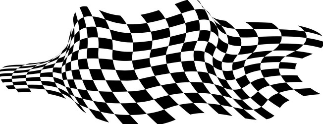 Checkered flag signaling on the race track Vector Image