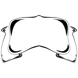 Classic text box template in black line color Vector Image