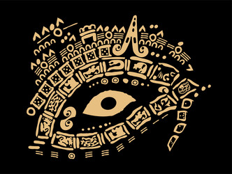 Ancient mayan calendar abstract design Royalty Free Vector