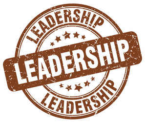 Leadership stamp label round grunge Royalty Free Vector